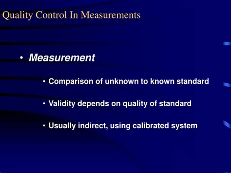 Ppt Quality Control In Measurements Powerpoint Presentation Free Download Id 3403795