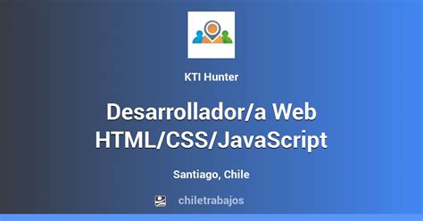 Desarrolladora Web Htmlcssjavascript Santiago Chiletrabajos