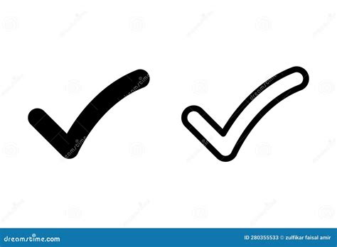 Check Mark Icon Check Mark Sign Tick Mark Symbol Vector Stock Vector
