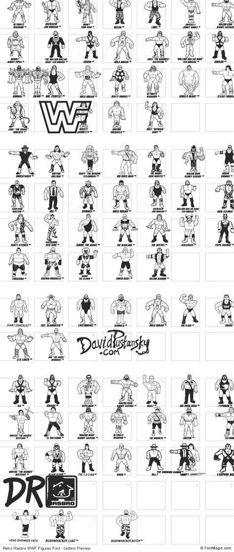 Retro Hasbro Wwf Figures Font Fontmagic