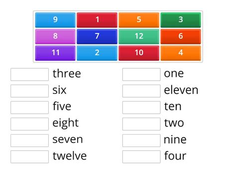 Numbers 2b Match Up