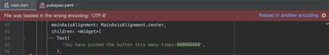 Symbols ąčęėįšųūž displayed as question marks in a new Flutter project Issue