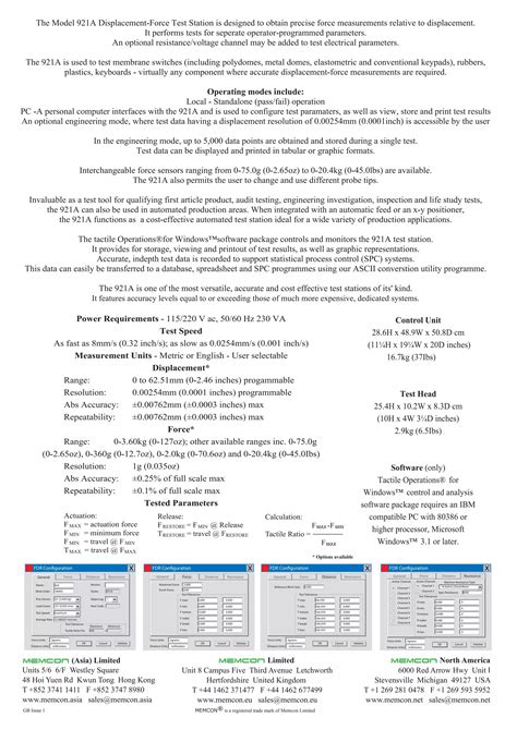 Model 921 A Force Displacement Tester Pdf
