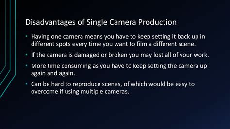 Single Camera Production - ppt download