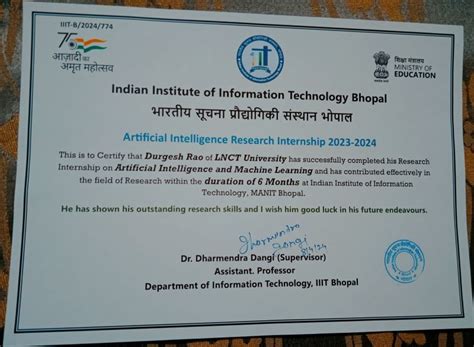 Durgesh Rao On Linkedin Iiitbhopal Research Ai Datascientists
