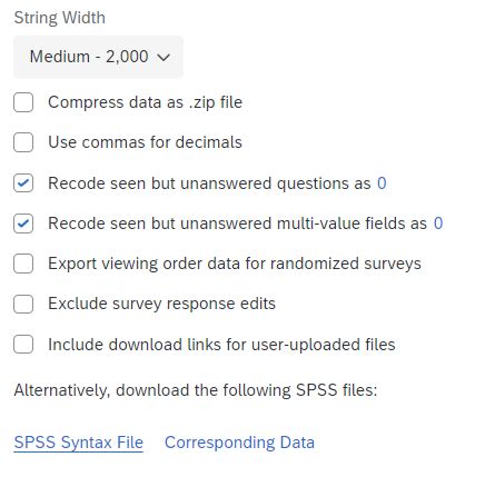 How To Export SPSS Data From Qualtrics Displayr Help