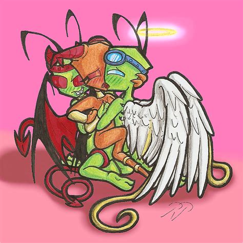 Rule 34 Angel Demon Double Penetration Invader Zim Irken Penetration Ravenpuff Sex Vortian