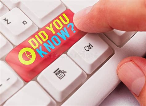 Conceptual Hand Writing Showing Did You Know Question Business Photo Showcasing When You Are