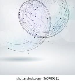 Abstract Design Element Wireframe Object Lines Stock Vector Royalty Free