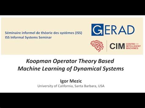 Koopman Operator Theory Based Machine Learning Of Dynamical Systems