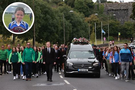 Tears For Footballer Zara Murphy 13 At Her Funeral