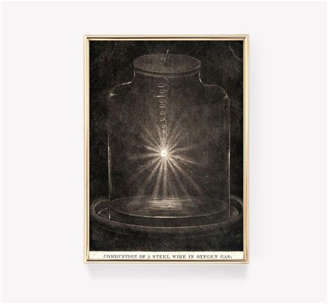 Combustion Of Sl Oxygen Gas Reaction Industrial Art Science Awesome Poster No Frame