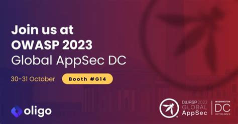 Andrew Joseph On Linkedin Join Oligo Security At Owasp 2023 Global