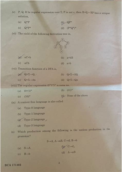 Theory Of Computer Science Question Paper 2022 Question Paper Theory