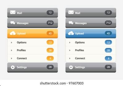 Vector Web Design Navigation Menu Two Stock Vector Royalty Free Shutterstock