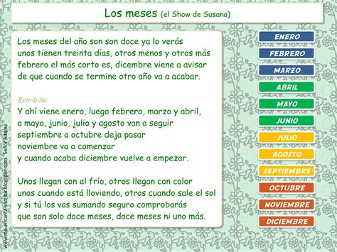 Meses del año en español Imagui