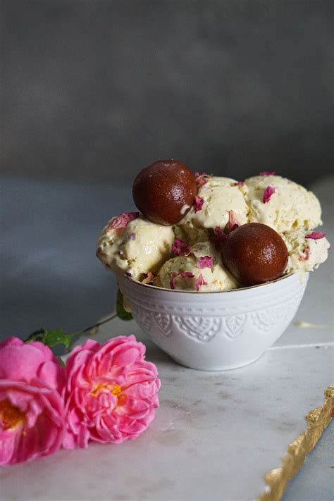 10 Minute Creamy Gulab Jamun Ice Cream Eggless Some Indian Girl