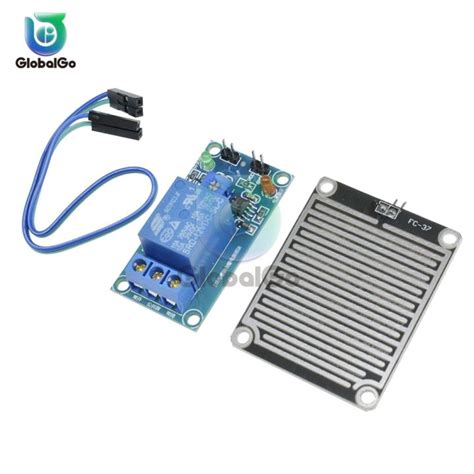 12v Humidity Relay Control Module With 2pin Cable Raindrops Rain Water