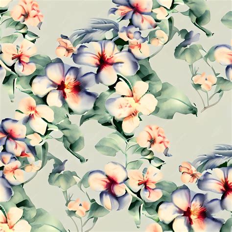 Premium Ai Image Watercolor Picotie Zaffre L Flowers Patterns