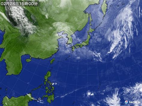 過去の気象衛星日本広域2024年02月24日 日本気象協会 Tenkijp
