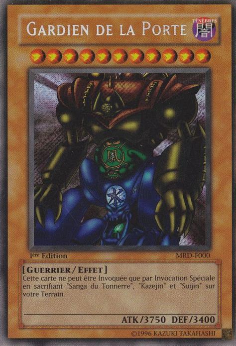 Carte Yu Gi Oh Gardien De La Porte Mrd F000