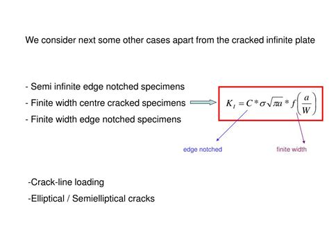 Ppt The Elastic Stress Field Approach The Stress Intensity Factor