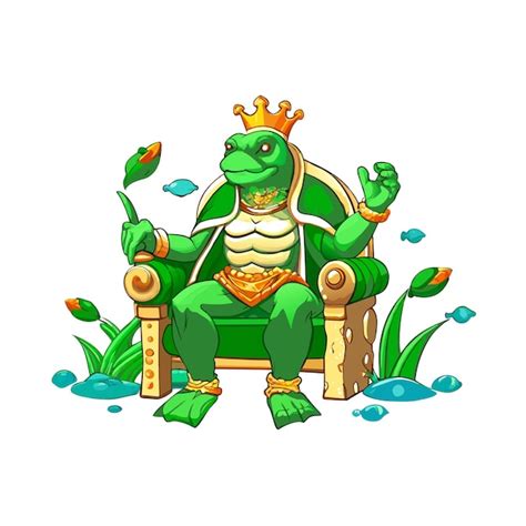 Premium Vector Vector Turtle King