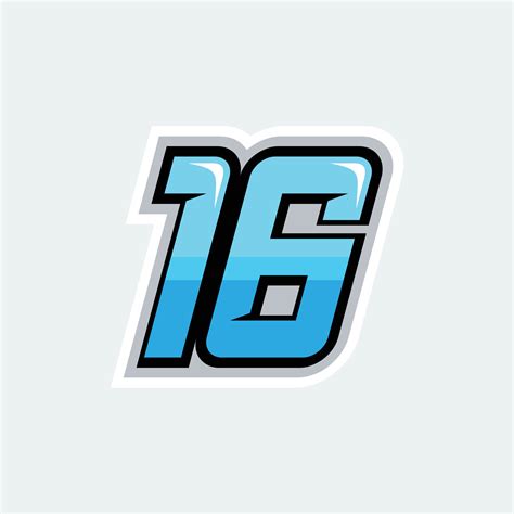 16 Race Number 25556501 Vector Art At Vecteezy