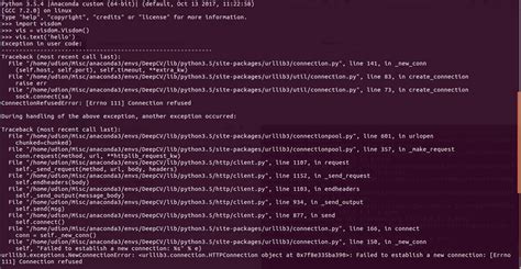 HTTPConnectionPool For Python Issue 12 Fossasia Visdom GitHub