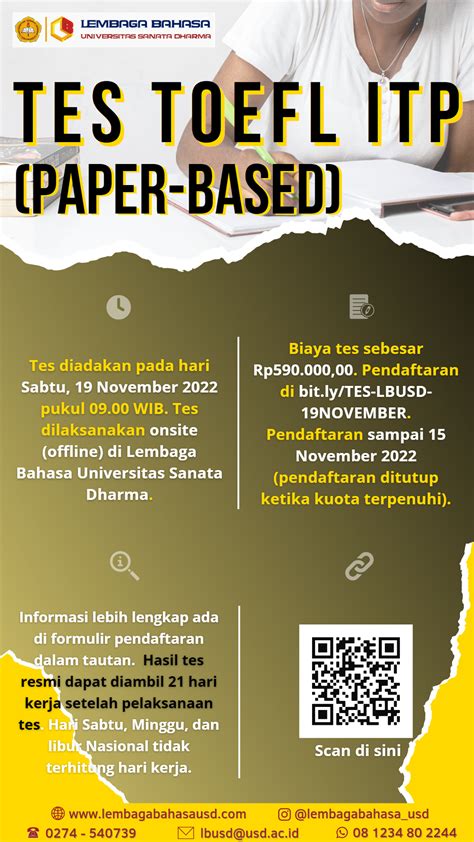 Toefl Itp November 2022 Story Lembaga Bahasa Usd
