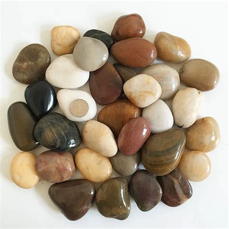 Mixed Color Pebbles For Garden Polished Decorative Stones Caron