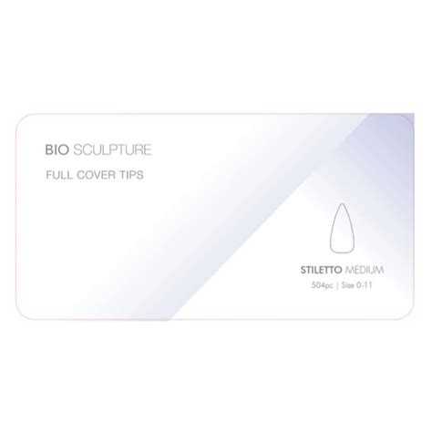 Full Cover Nail Tips Stiletto Medium 504 Pieces Tip Box Bio