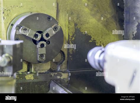 CNC Turning Machine Spindle And Lathe Machining Stock Photo Alamy