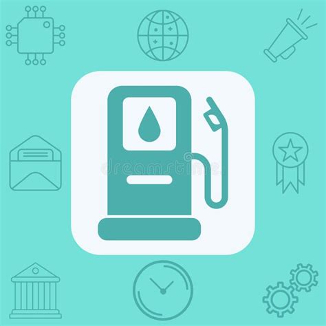 Simbolo Del Segno Dellicona Della Stazione Del Combustibile