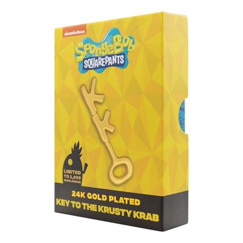 Spongebob Squarepants 24k Gold Plated Replica Krusty Krab Replica Key