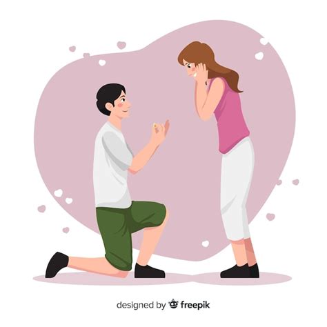 Concept De Proposition De Mariage Vecteur Gratuite