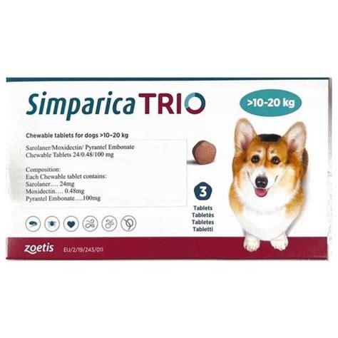 Simparica Trio Tablets Sarolaner Moxidectin And Pyrantel At Rs 2500
