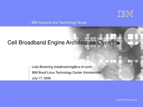 Ppt Cell Broadband Engine Architecture Overview Powerpoint Presentation Id3375523