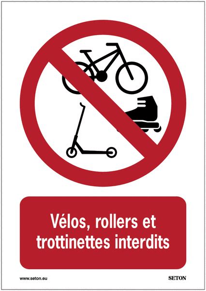 Panneaux et autocollant A2 A3 A4 A5 Vélos rollers et trottinettes