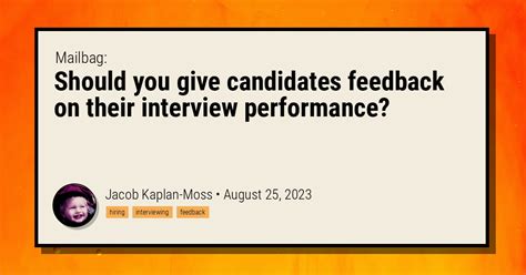 Should You Give Candidates Feedback On Their Interview Performance