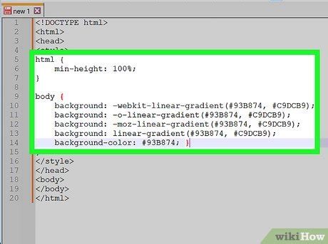 Html Source Code For Background Color