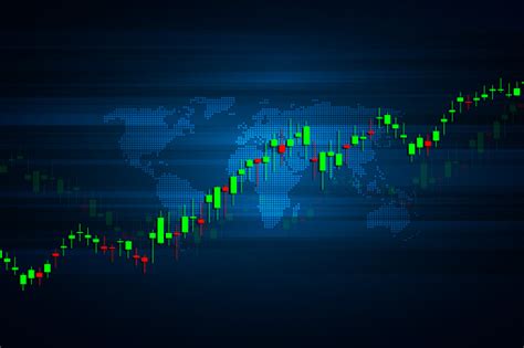 어두운 배경에 대한 비즈니스 및 금융 개념 보고서 및 투자에 대한 주식 시장 그래프 또는 외환 거래 차트 벡터 일러스트레이션 개념에 대한 스톡 벡터 아트 및 기타 이미지