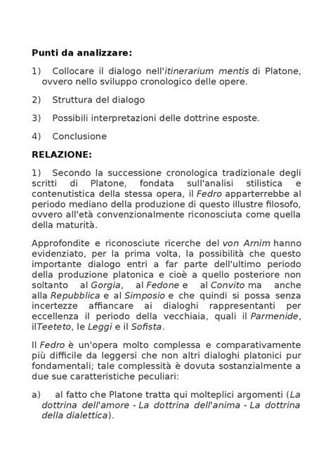 Analisi Fedro Di Platone Docsity