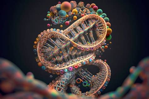 Abstract Colorful Background Inspired By Dna Helix Microbiology Genetics Stock Illustration