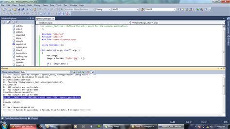 C OpenCV Program Wouldn T Compile On Visual Studio Stack Overflow