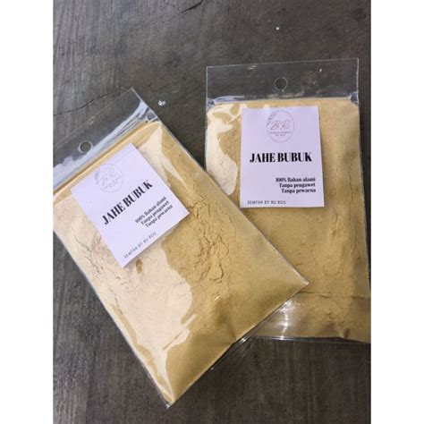 Jual Jahe Bubuk Asli Isi 50 Gram Kualitas Premium Bumbu Dapur Bu Ros