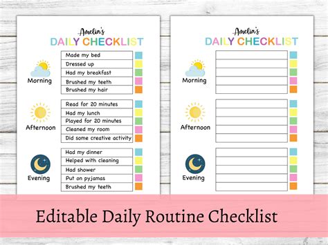 Daily Routine Chart For 5 Year Old Pdf at Kate Hughes blog