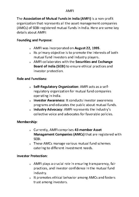 Amfi Amfi Amfi The Association Of Mutual Funds In India Amfi Is A