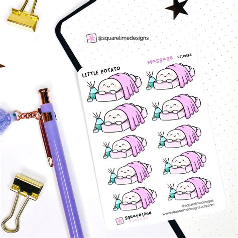 Massage Stickers — Square Lime Designs