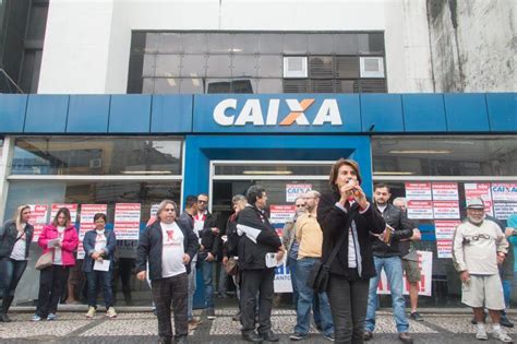 Paralisação Caixa Dia Nacional de Luta SEEB Santos e Região